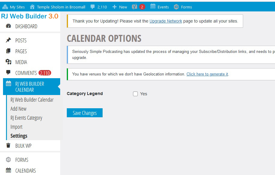How To Add Color Legend To Calendar Page Welcome To RJ Web Builder 3 0 